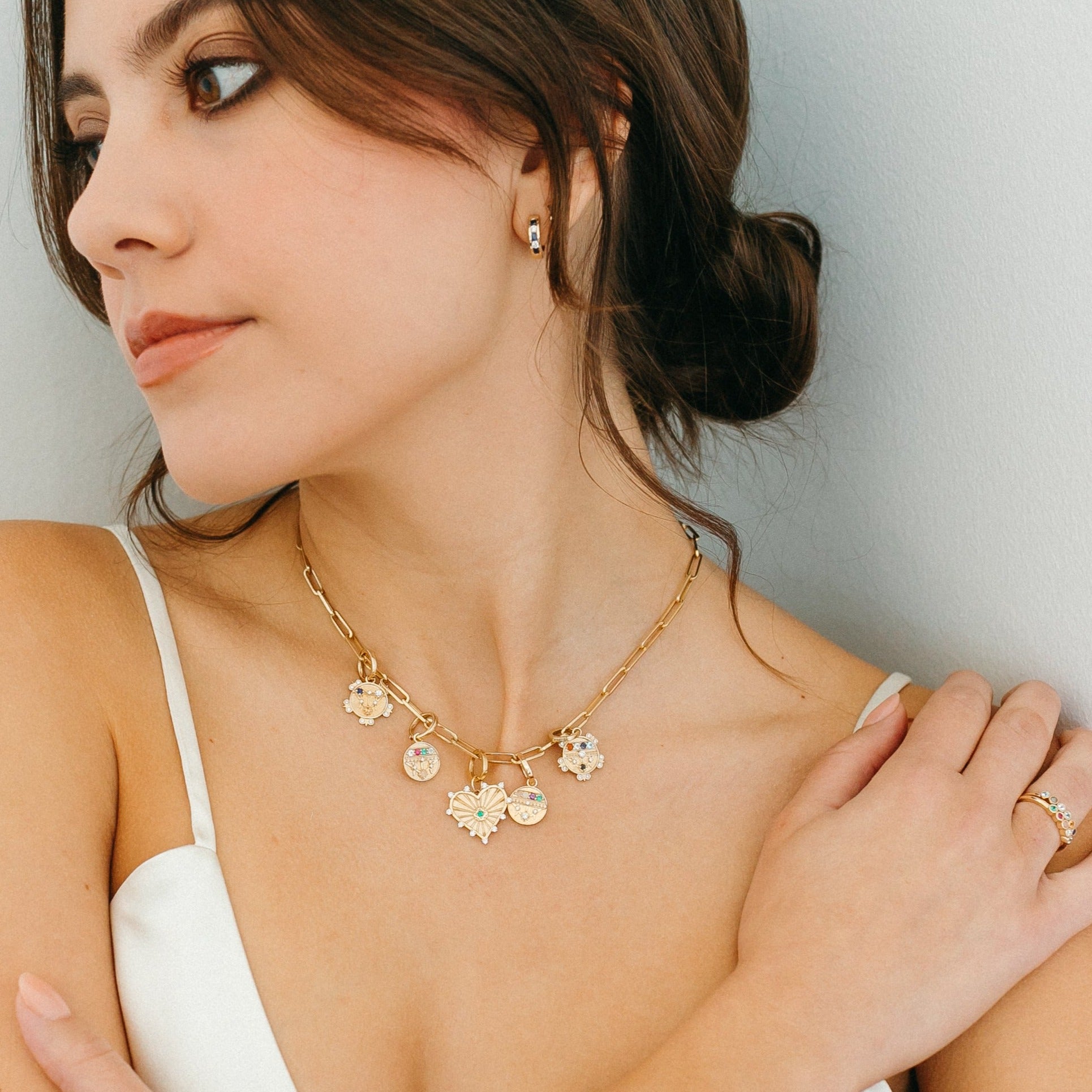 Small (18mm) Radiant Heart Birthstone Medallion – Scribe Jewelry